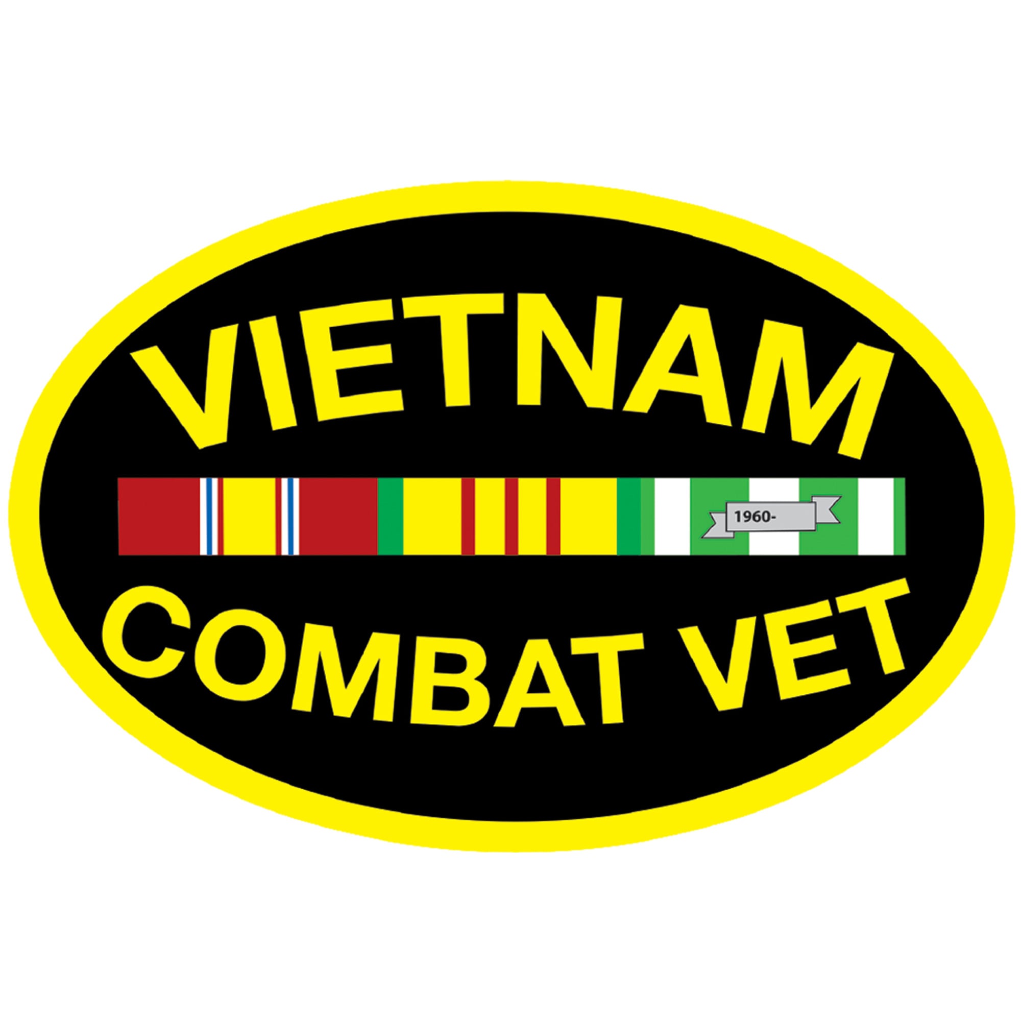 Vietnam Combat Vet 3 Ribbon Decal