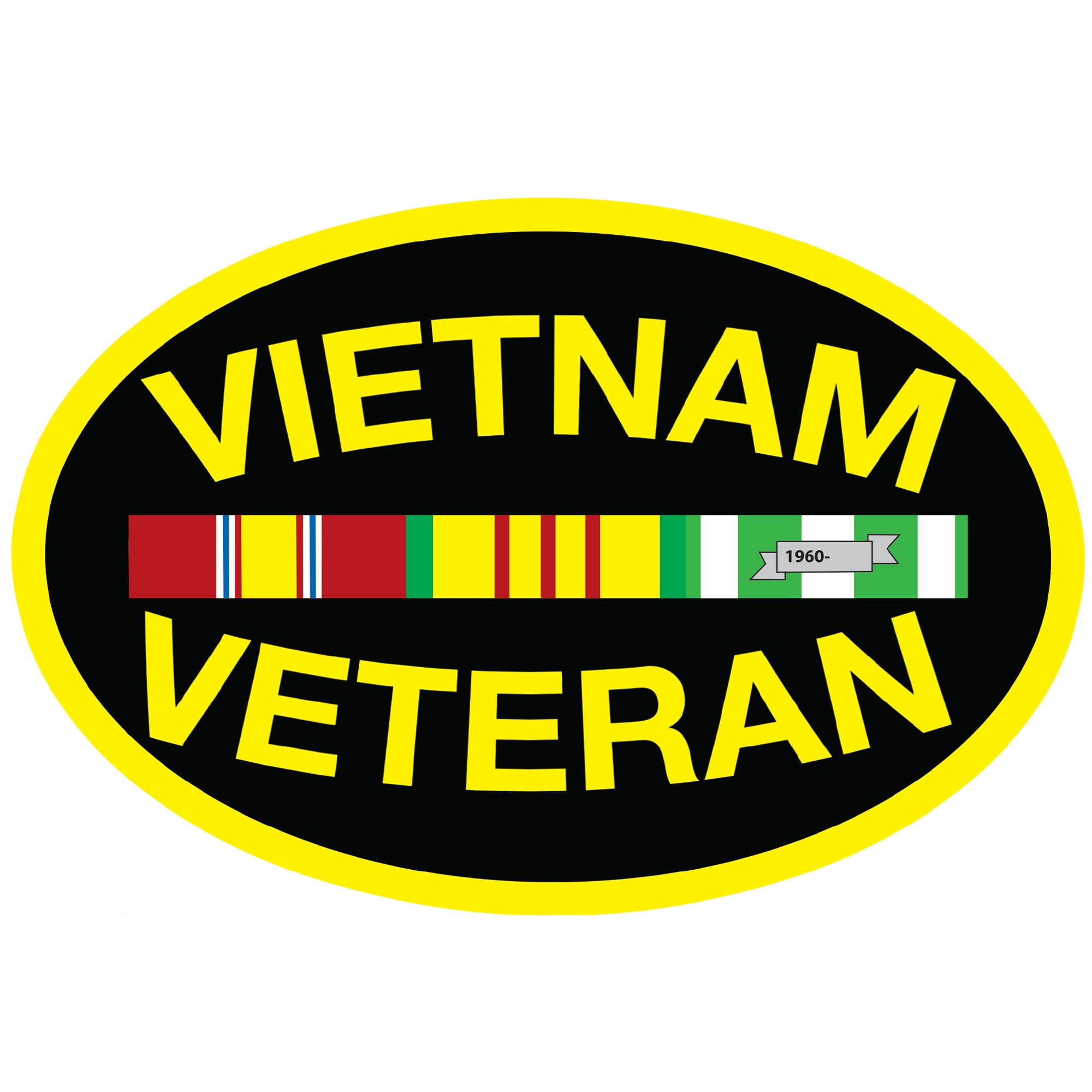 Vietnam Veteran 3 Ribbon Decal