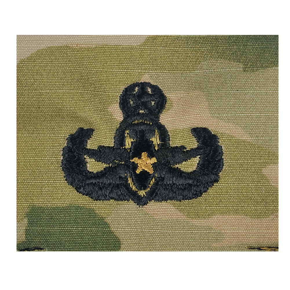 Army Embroidered Badge on OCP Sew On Explosive Ordnance Disposal Master