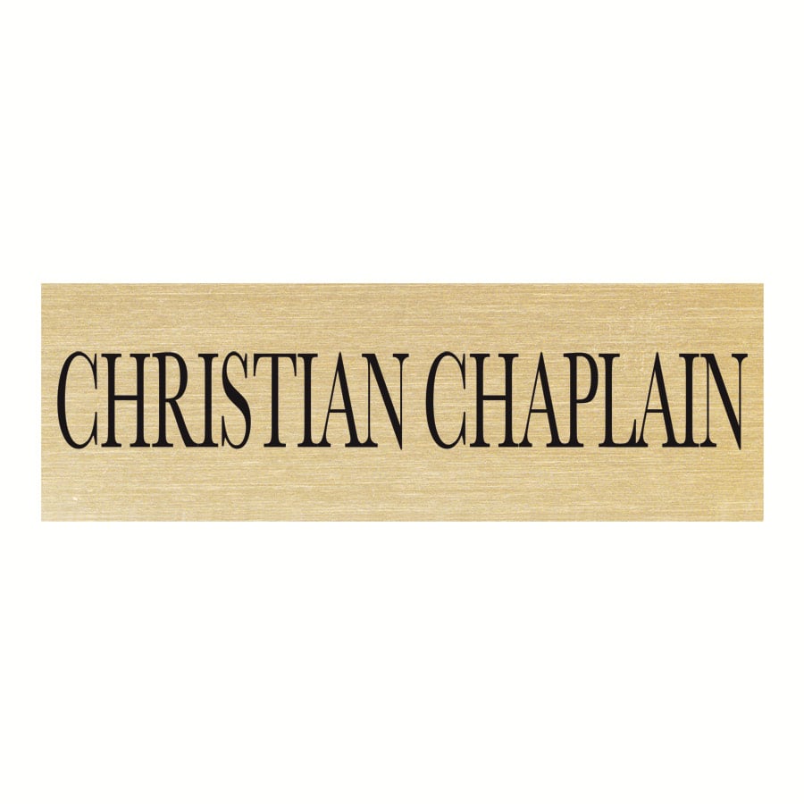 US Army Chaplain (Christian) ID Plate
