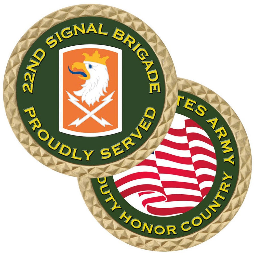 22nd Signal Brigade Challenge Coin
