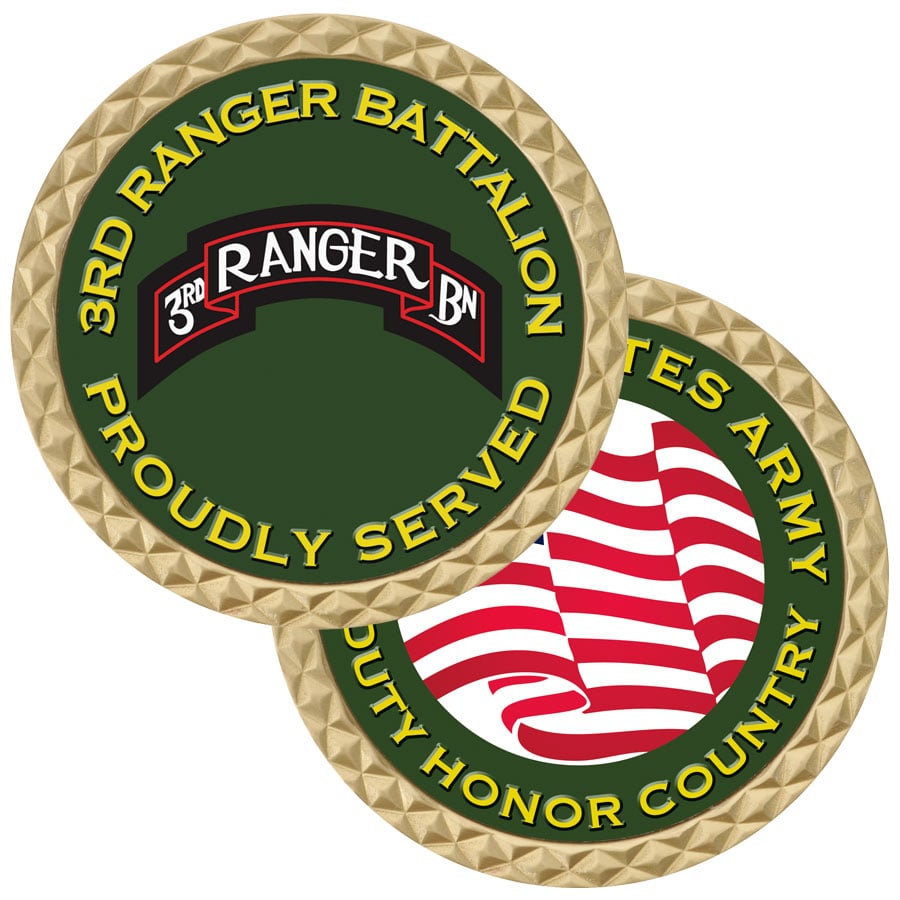 3rd Ranger Battalion Scroll 75th Ranger Regiment Challenge Coin