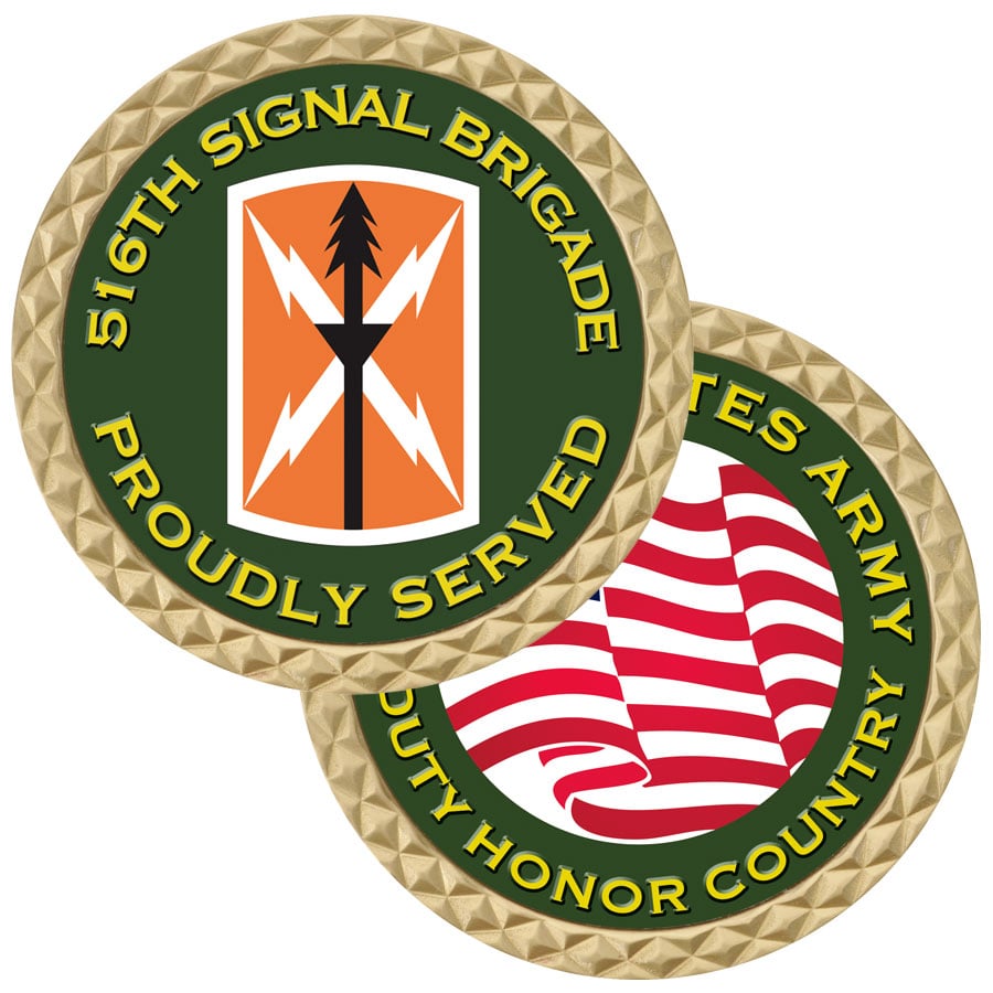 516th Signal Brigade Challenge Coin