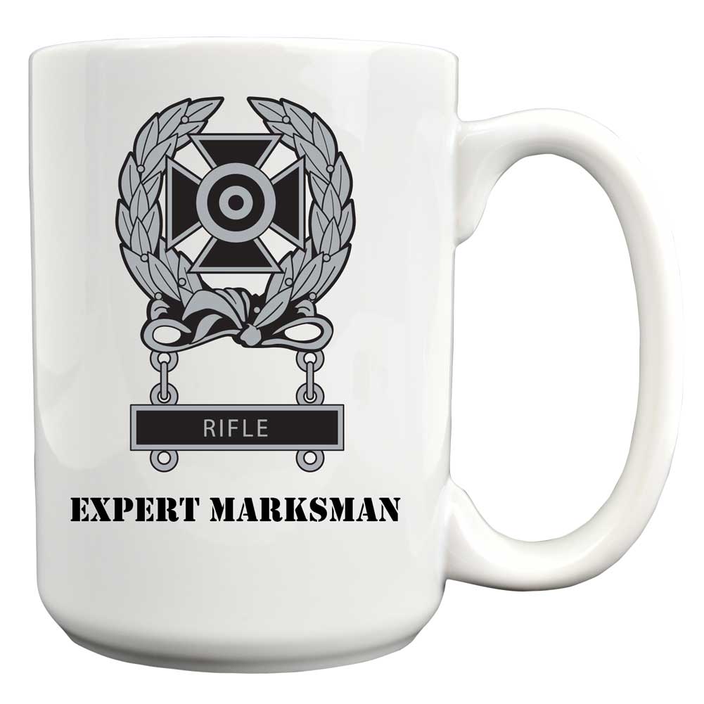 Expert Marksman Badge With Rifle Bar Coffee Mug