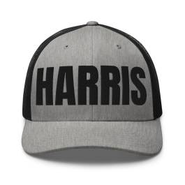HARRIS Black Text Embroidered Cap