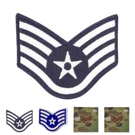 Air Force Staff Sergeant E-5 (SSGT) Rank Insignia – Cloth, Metal & OCP ...