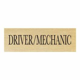 Driver/mechanic Badge ID Plate