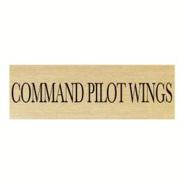 Command Pilot Wings (Air Force) ID Plate