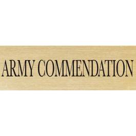 Army Commendation ID Plate