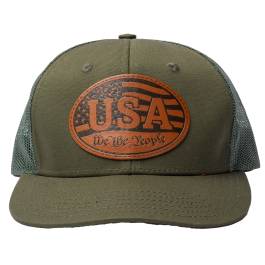 USA Made We The People Leather Patch Hat | Patriotic American Cap