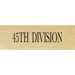 45th Division Patch ID Plate