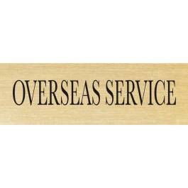 Army Overseas Service Bar ID Plate
