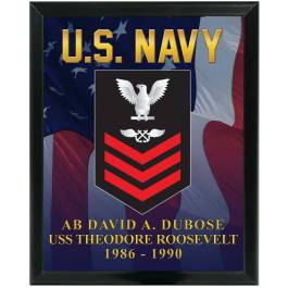 Navy Rank and Rate Custom Plaque