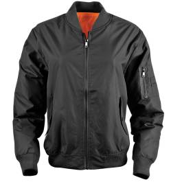 Black Women's MA-1 Flight Jacket