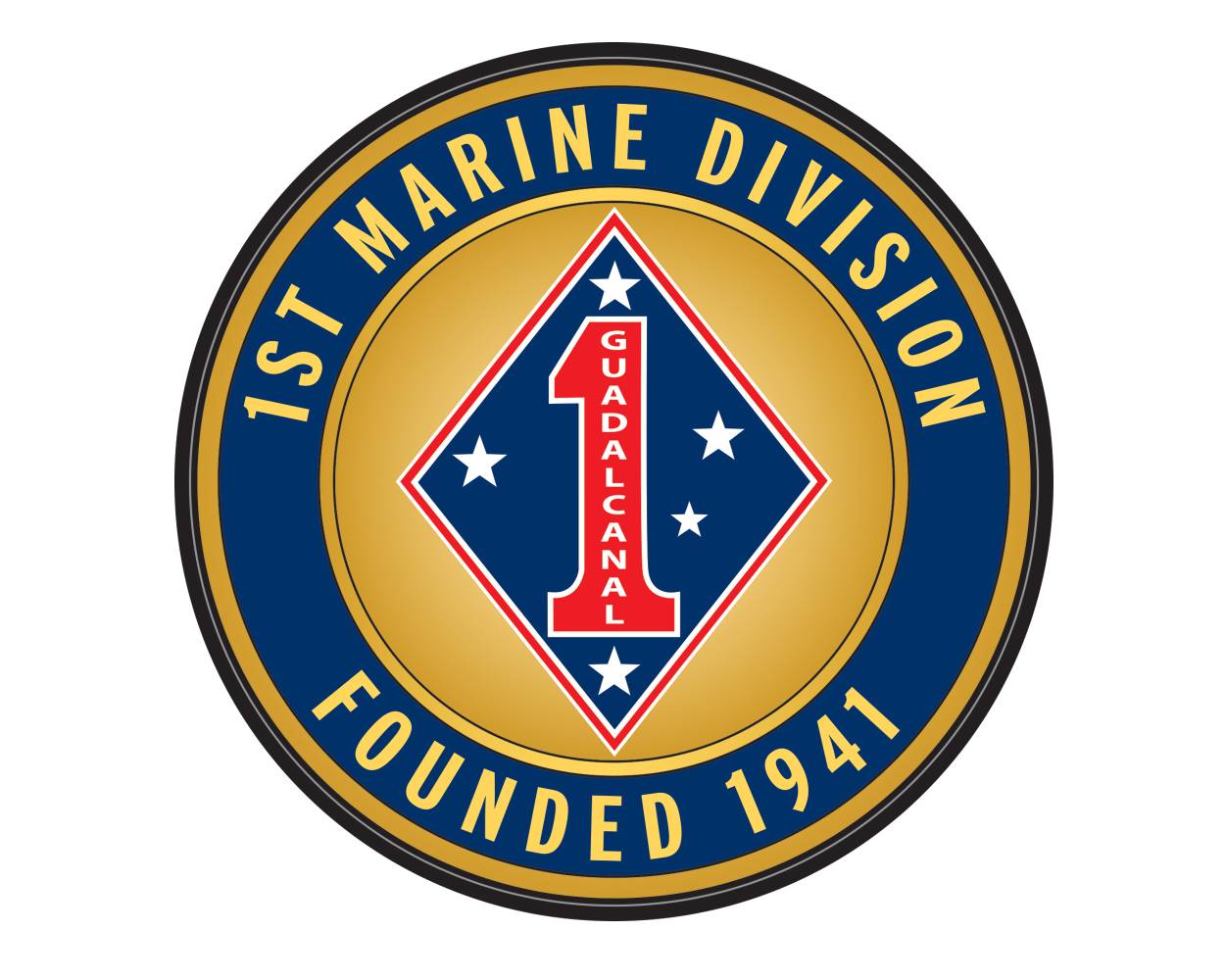 1st Marine Div Founded 1941 Decal