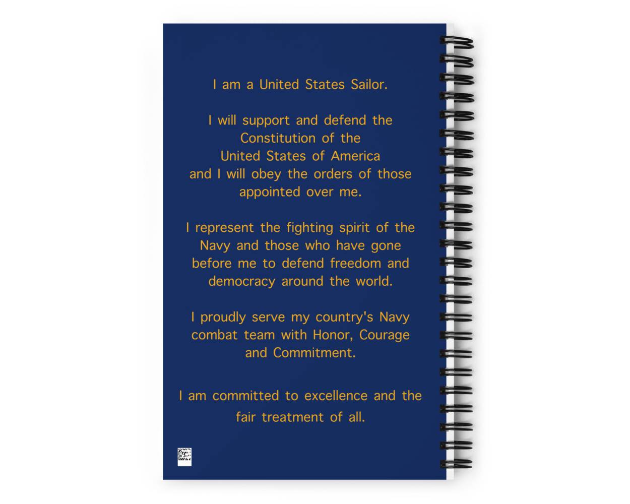 United States Navy Seal And Creed Core Values Spiral Notebook