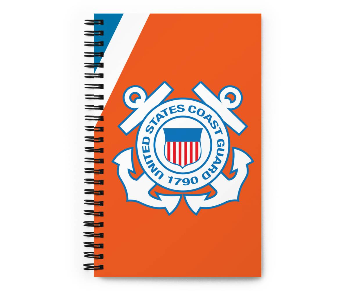 United States Coast Guard Logo And Core Values Spiral Notebook