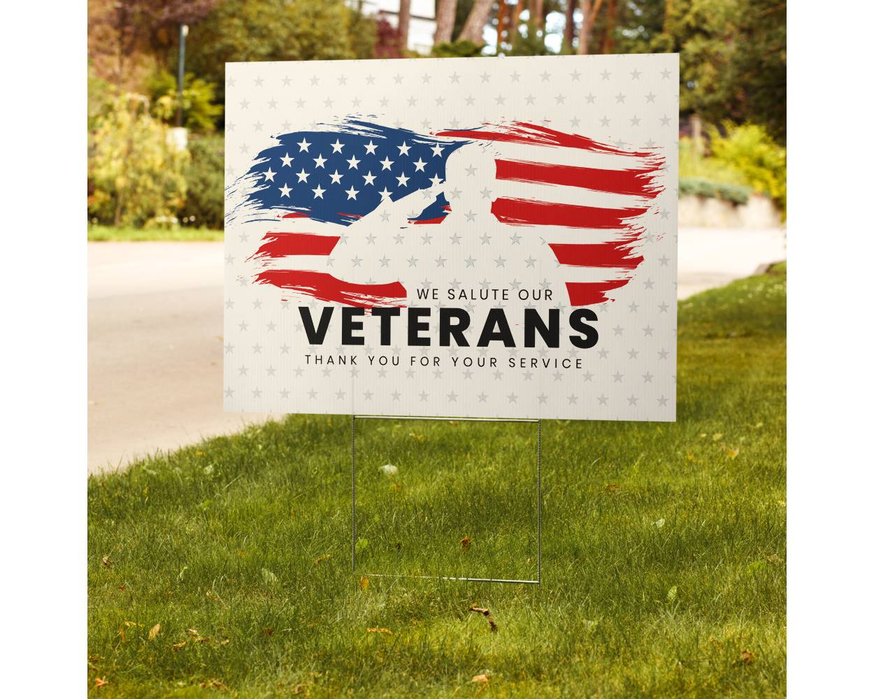 Salute Our Veterans Yard Sign