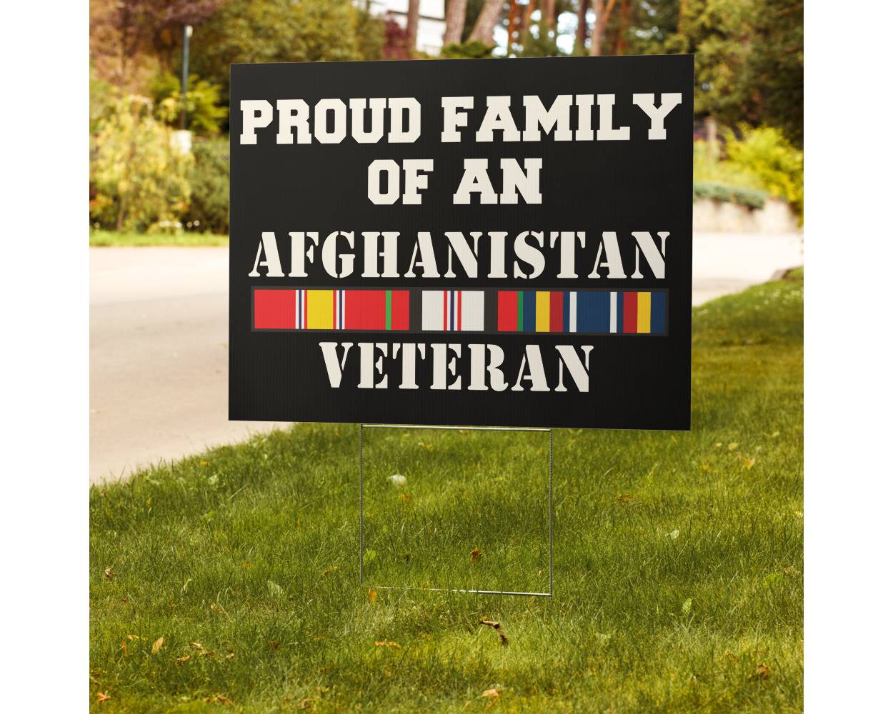 Proud Family Of An Afghanistan Veteran Yard Sign