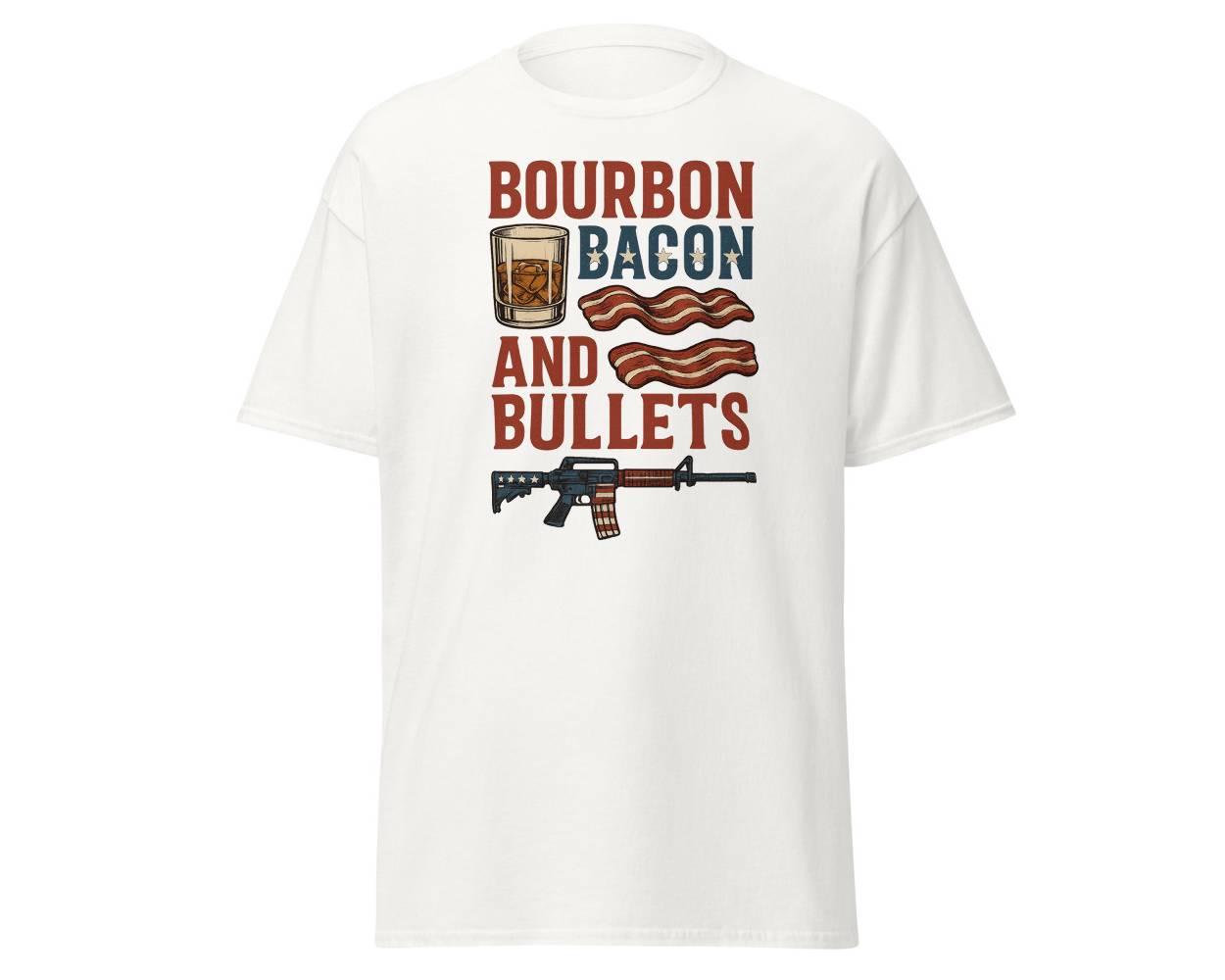 Bourbon, Bacon & Bullets Classic T-Shirt
