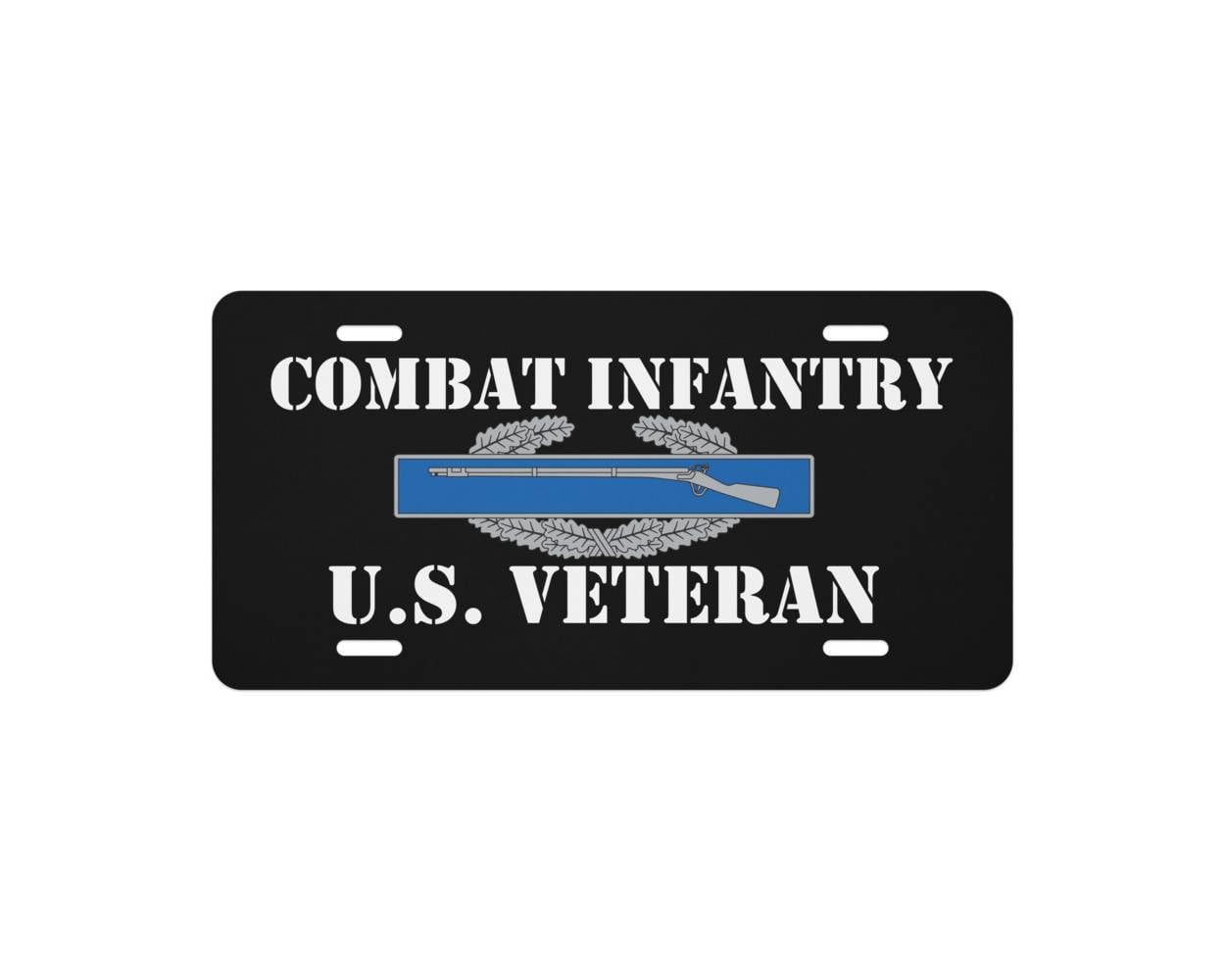 Combat Infantry U.S. Veteran License Plate