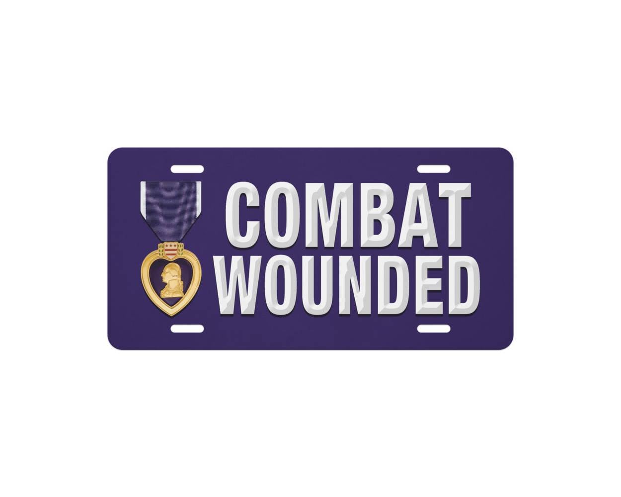Combat Wounded Purple Heart License Plate