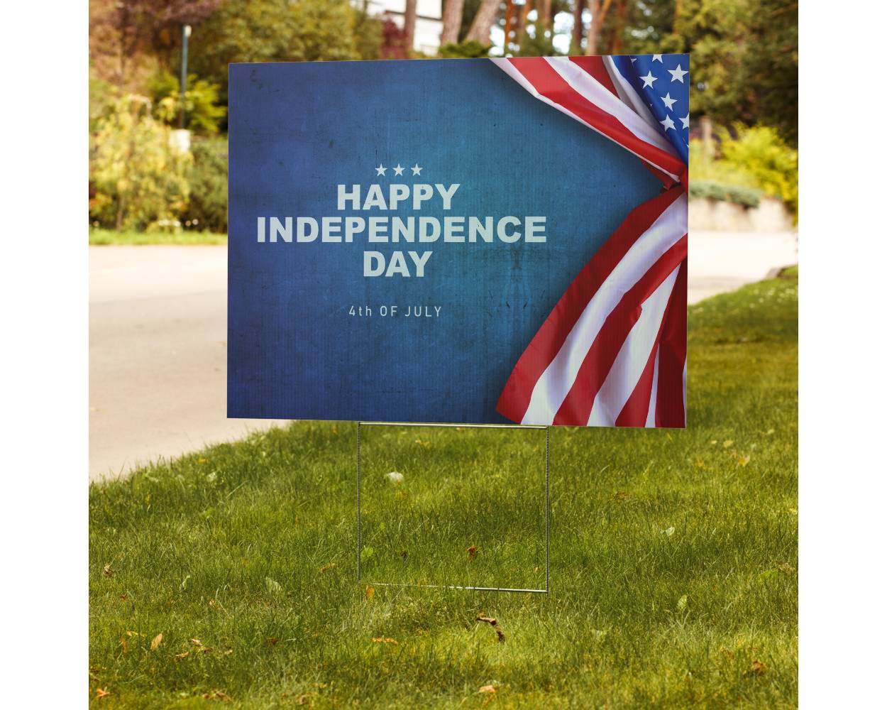Happy Independence 4th Of July Yard Sign