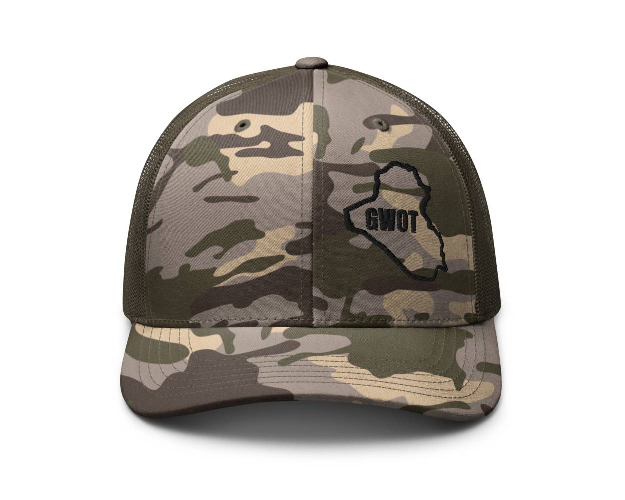 GWOT Global War On Terrorism Iraq Camouflage Trucker Hat