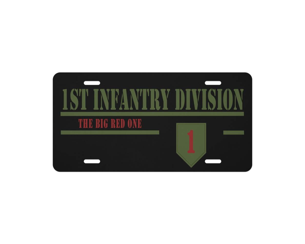 U.S. Army 1st Infantry Division Big Red One License Plate – Military ...