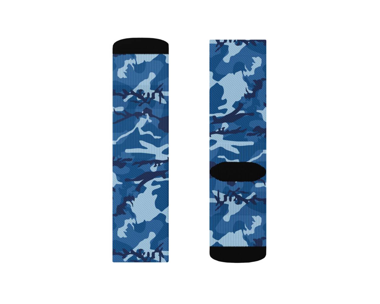Blue Camo Crew Socks | Military-Inspired Comfort | Medals of America