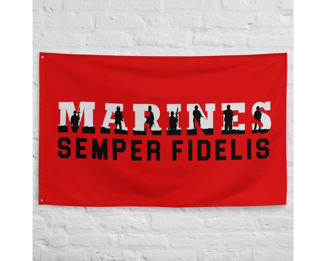 Marines Semper Fidelis Flag | Official USMC One-Sided Flag – Medals of ...