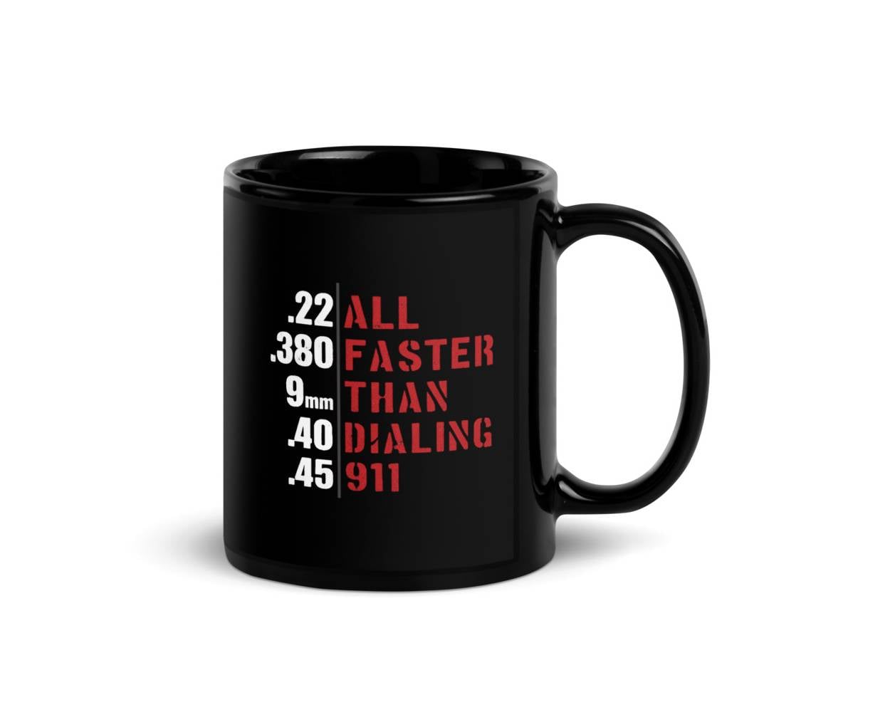 All Faster Than Dialing 911 Black Mug | Patriotic Coffee Mug | Medals ...