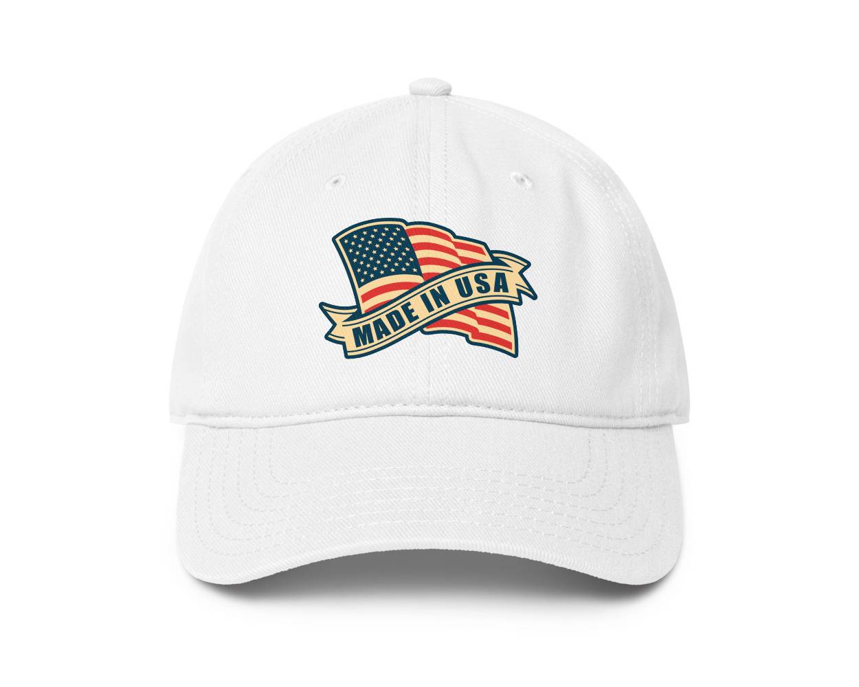 Made in USA Classic American Banner Low Profile Baseball Cap | Medals ...