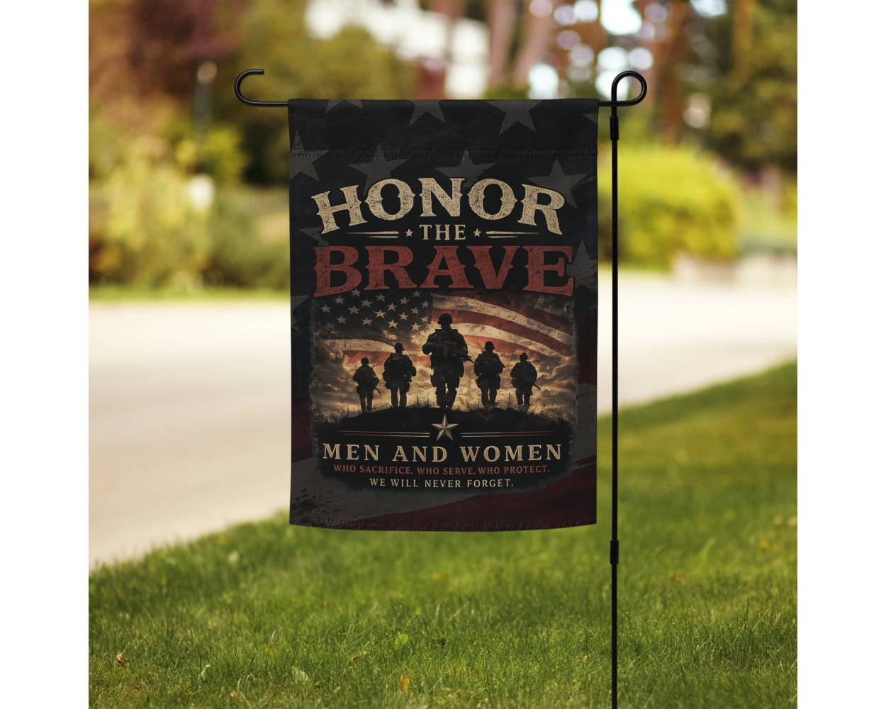 Honor The Brave Garden Flag | Patriotic Outdoor Decor | Medals of America
