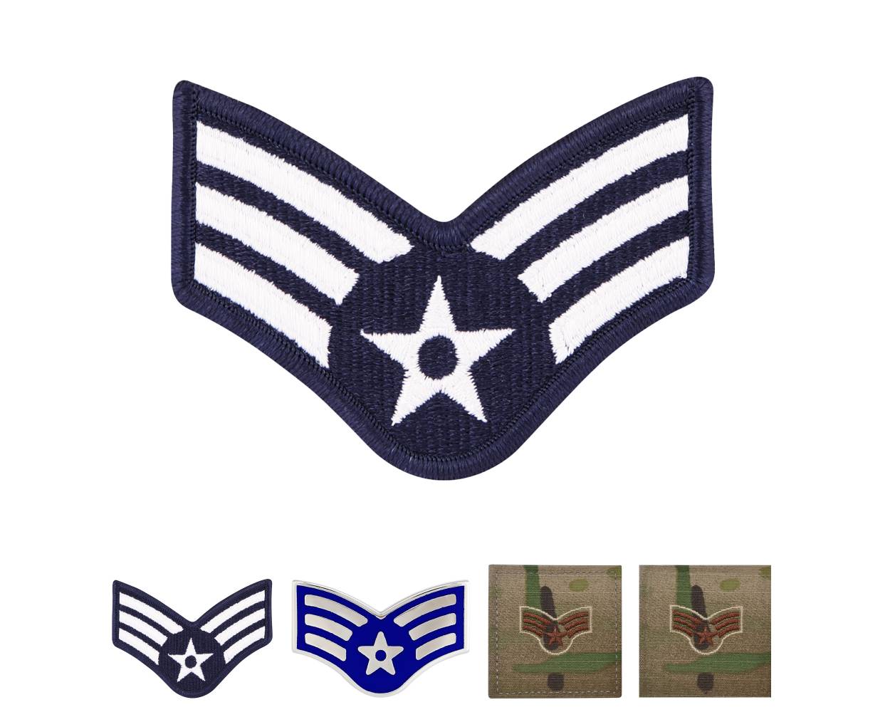 Air Force Senior Airman E-4 SRA Rank Insignia | Cloth, Metal & OCP ...
