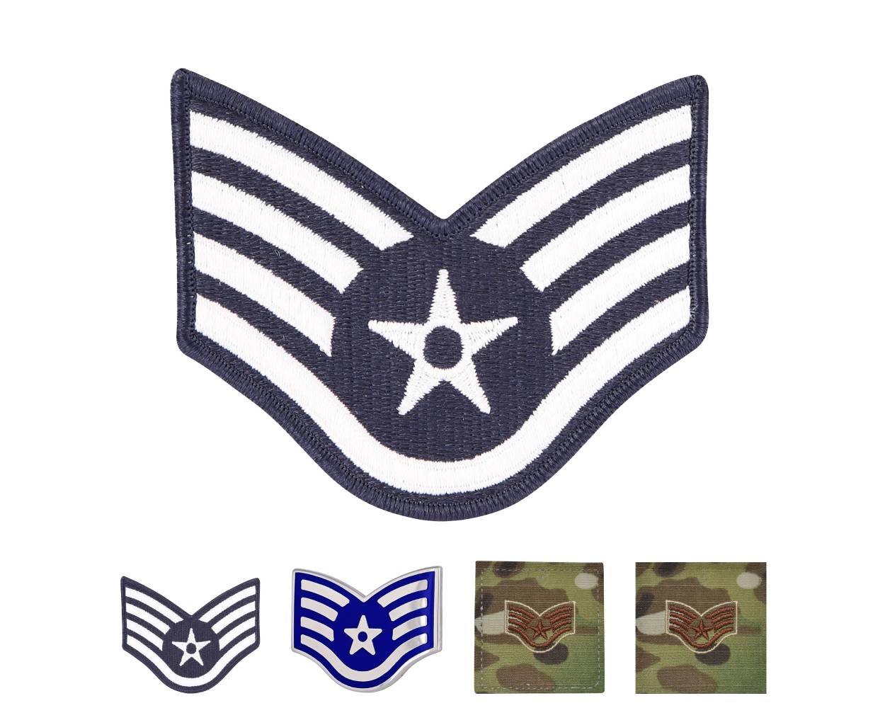 Air Force Staff Sergeant E-5 (SSGT) Rank Insignia – Cloth, Metal & OCP ...