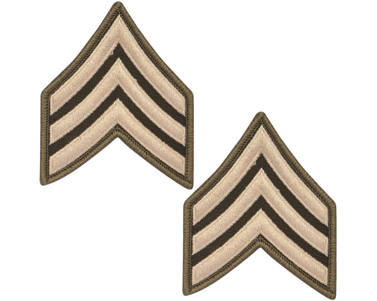 Army AGSU Sgt. E-5 Cloth Rank - Small