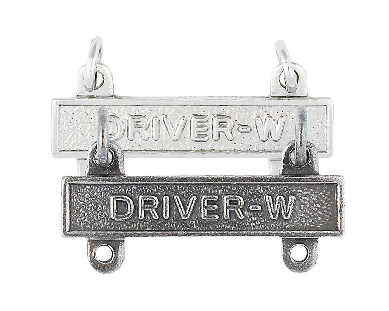 Army Driver–W Qualification Bar – Wheeled Vehicle Badge Silver Oxide ...