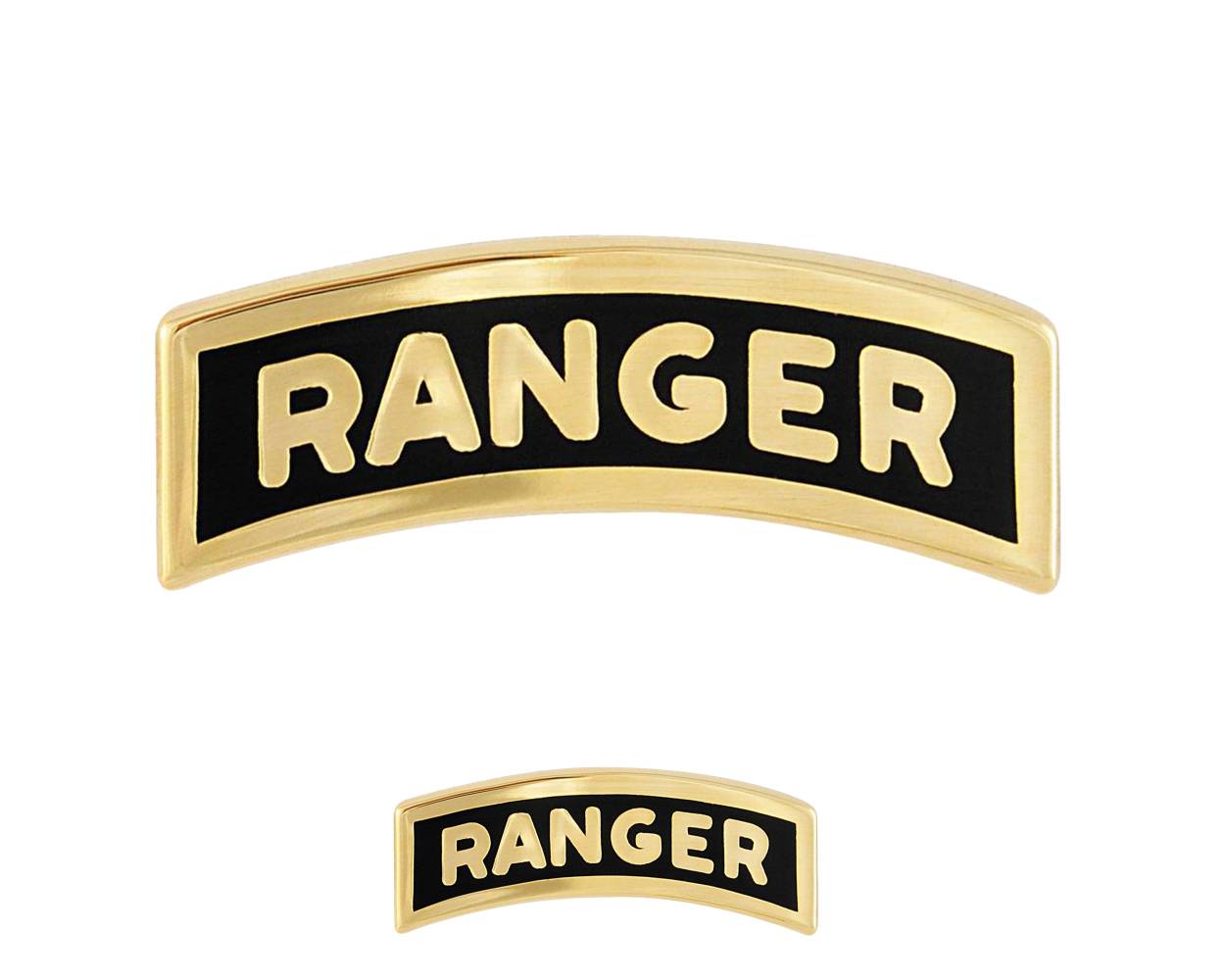 Army Ranger Tab | Full Size & Miniature Enamel with Gold Plating ...