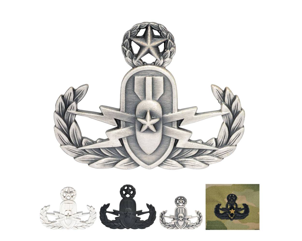 Army Master EOD Badge – Full Size & Miniature Silver, Mirror & Matte ...