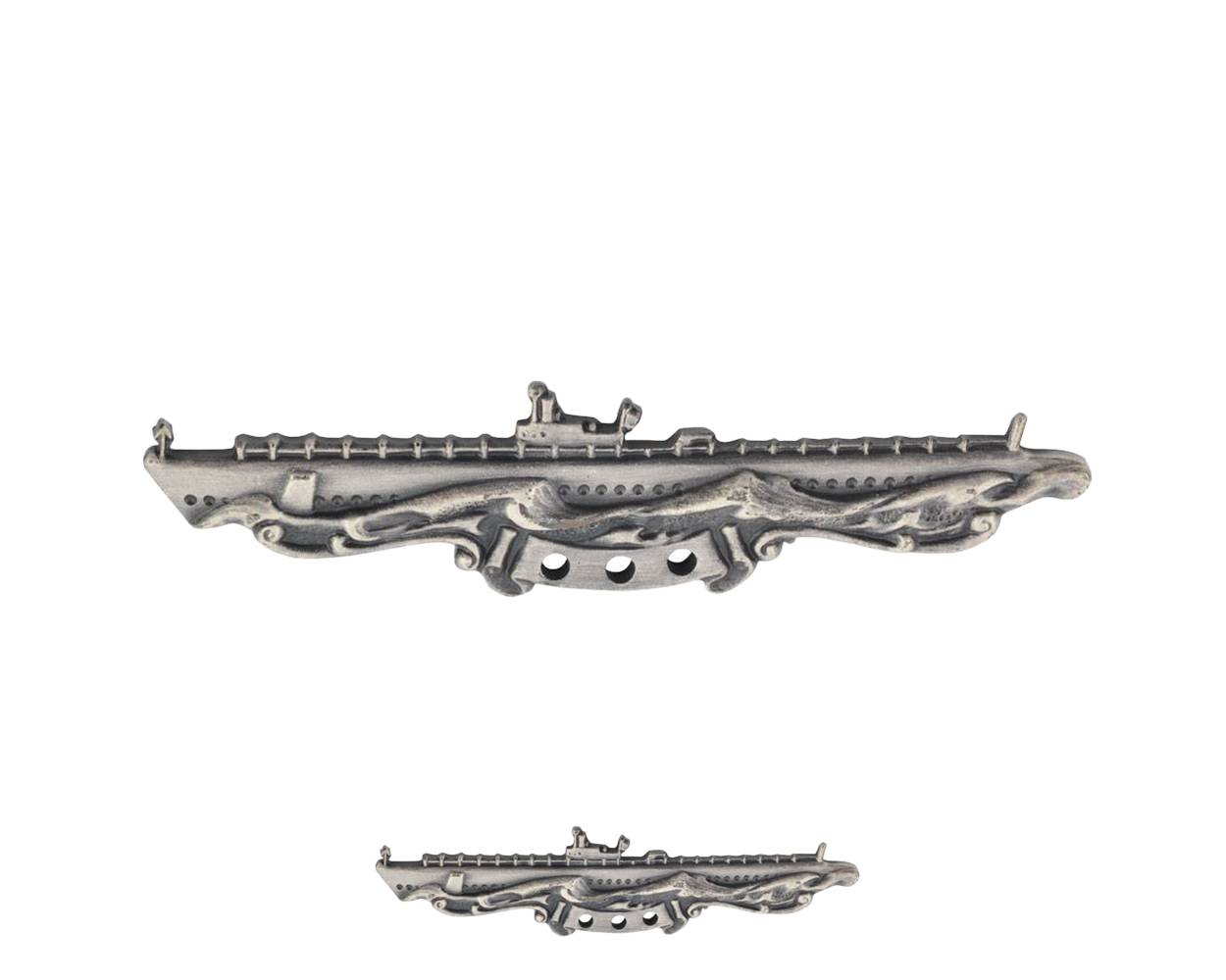 Navy Submarine Combat Patrol Badge | USN Silver Oxide Insignia Made in USA