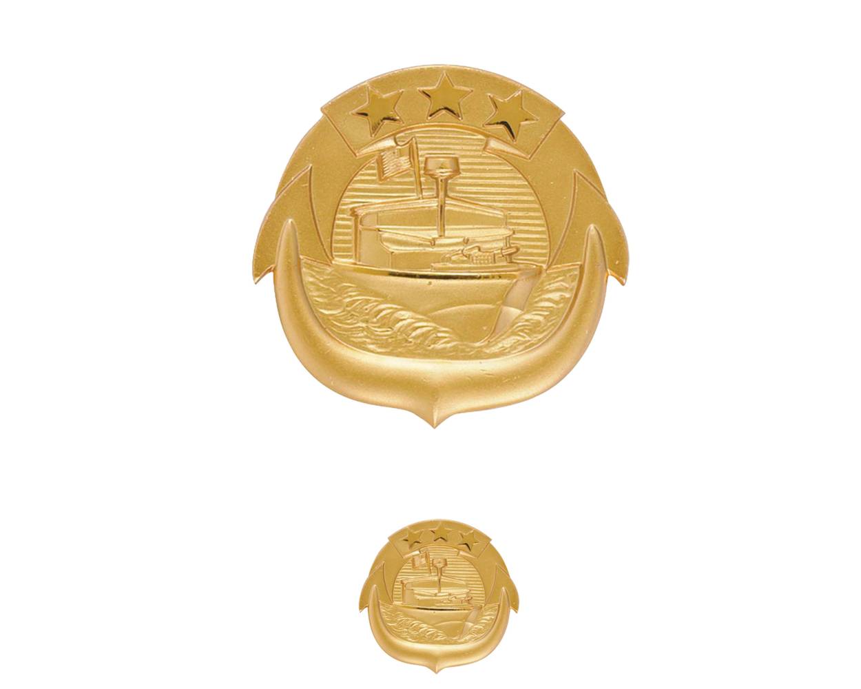 Navy Small Craft Badge | Full Size & Miniature Gold Finish | Official ...