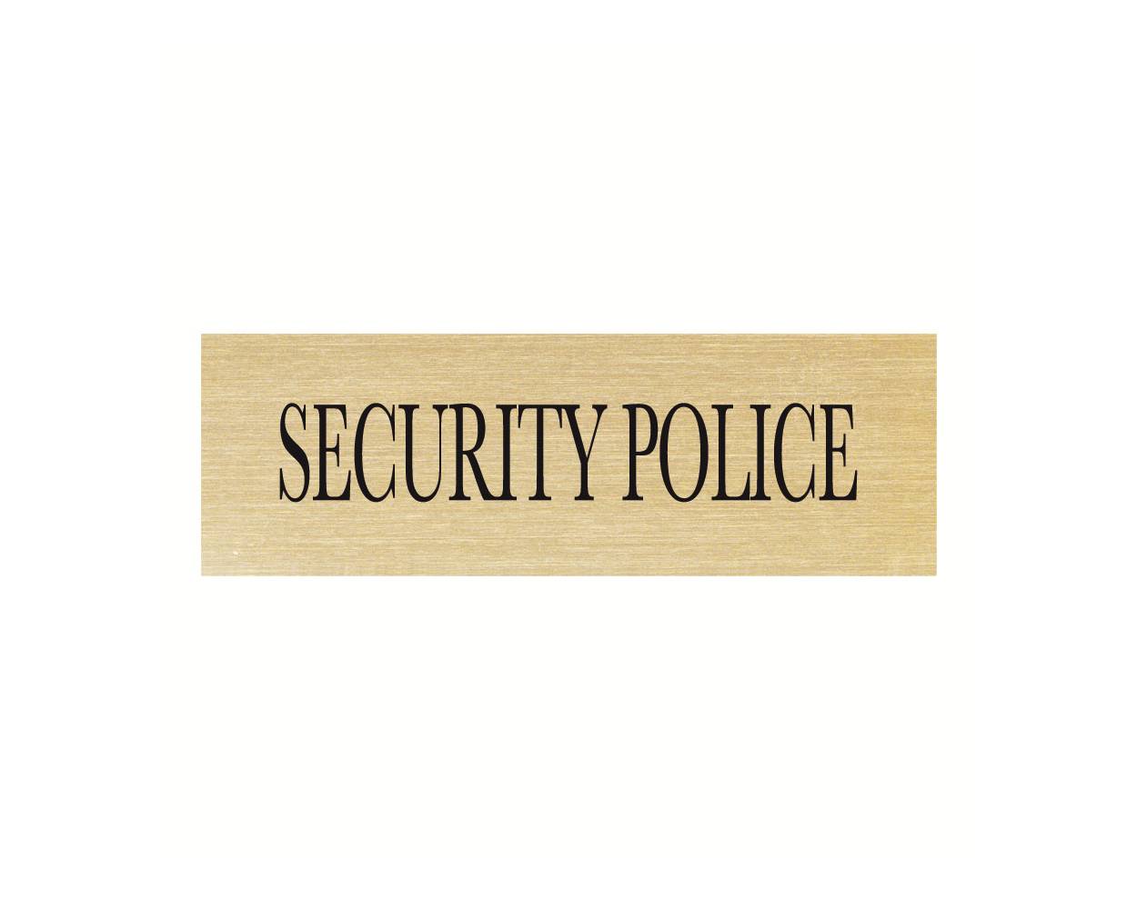 Security Police Badge ID Plate