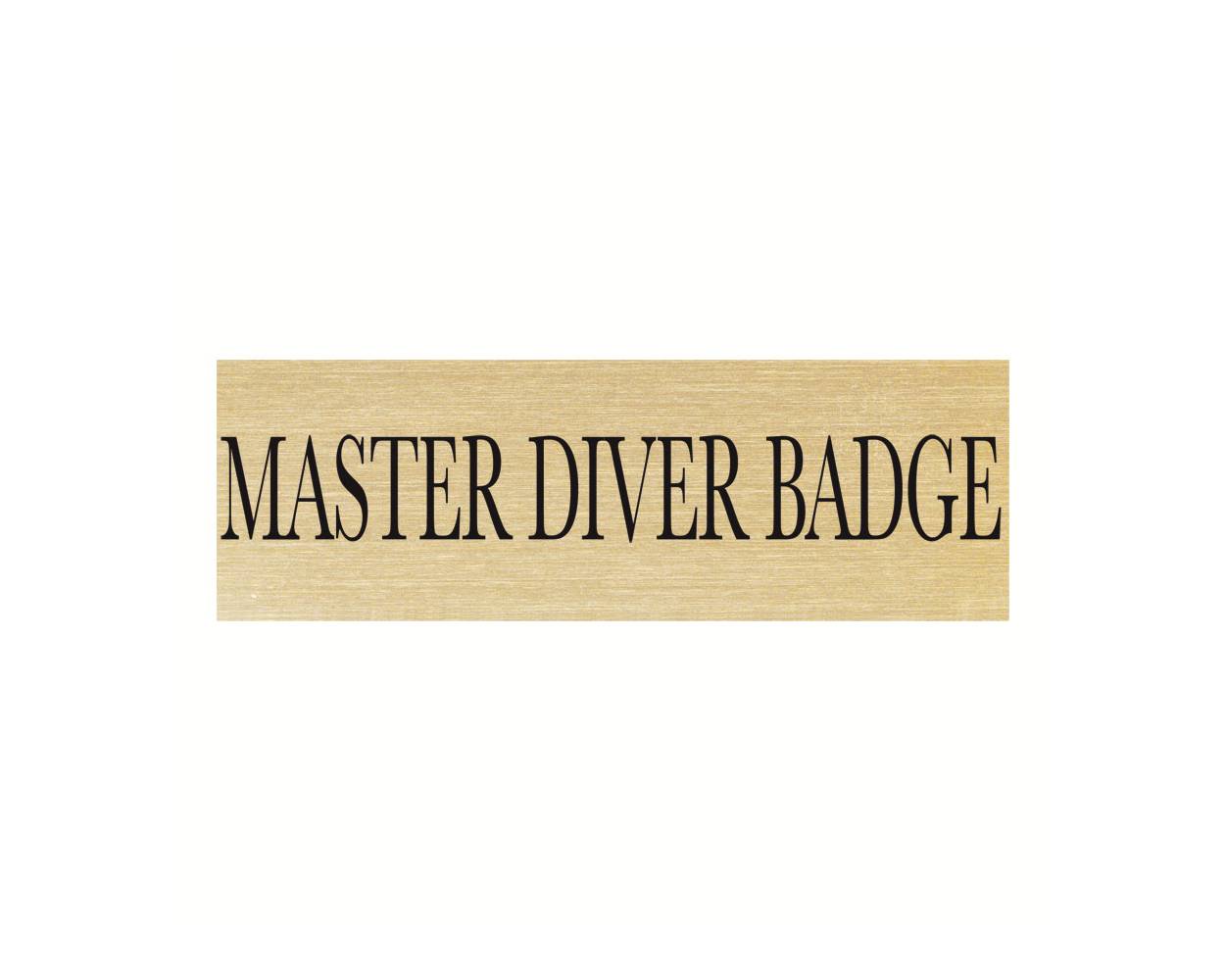 Diver Badge (Master) ID Plate