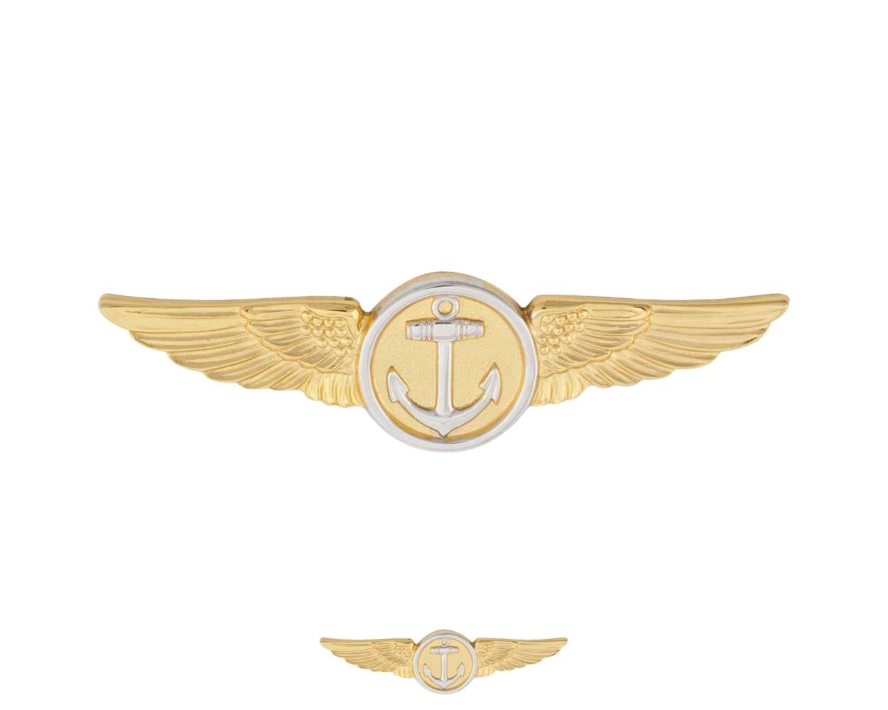 Navy Aviation Observer Flight Meteorologist Badge | Gold Insignia USA Made