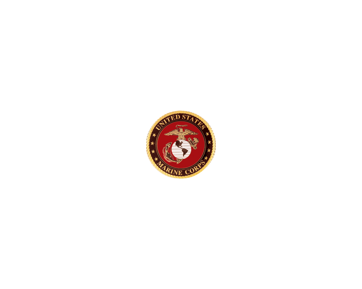 Logo Ufficiale Usmc USMC Collar Insignia Screw Back, Bright Nickel