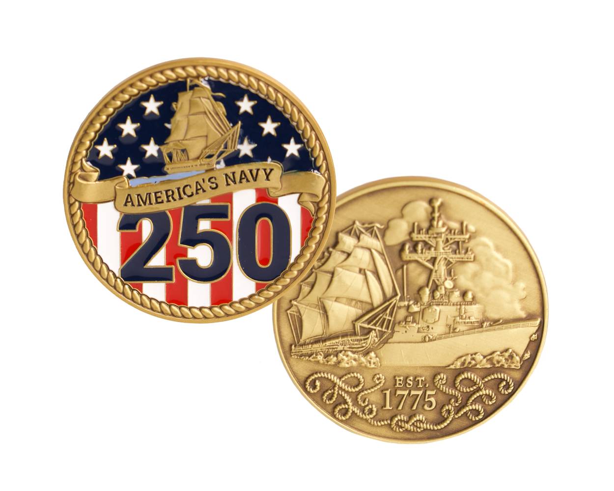 U.S. Navy 250th Anniversary Challenge Coin