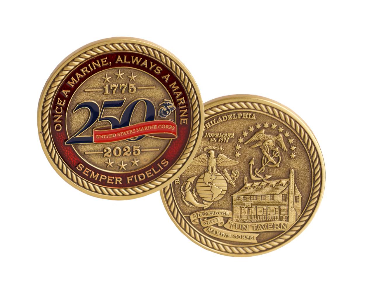 USMC 250th Anniversary Challenge Coin