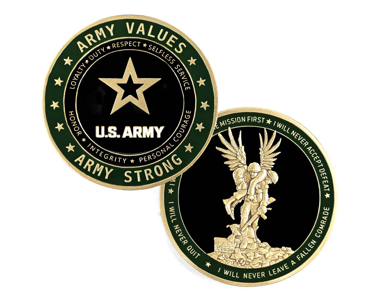 U.S. Army Core Values Challenge Coin – Officially Licensed, 1.75″ Brass ...
