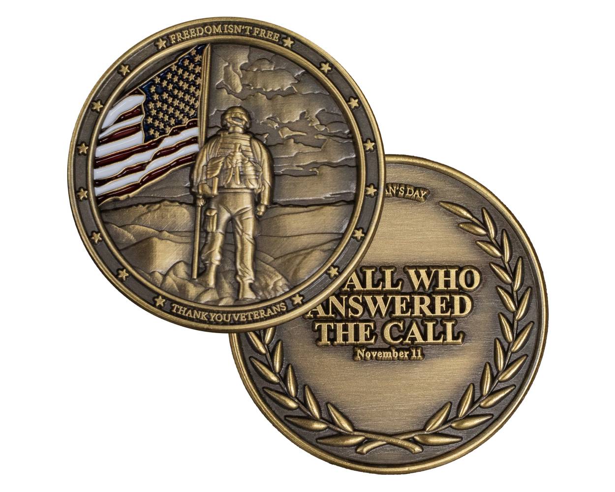 To All Who Answered the Call 3D Veteran’s Day Challenge Coin | Medals ...